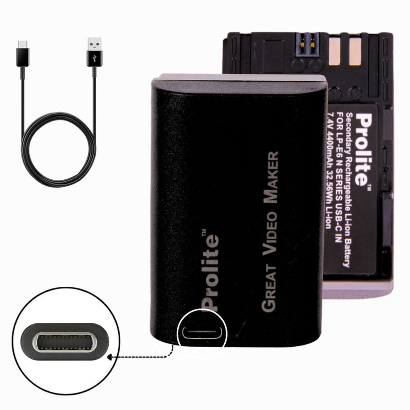 Prolite LP-E6N Gold Camera Li-ion Battery | Rechargeable | Use as Repl ...